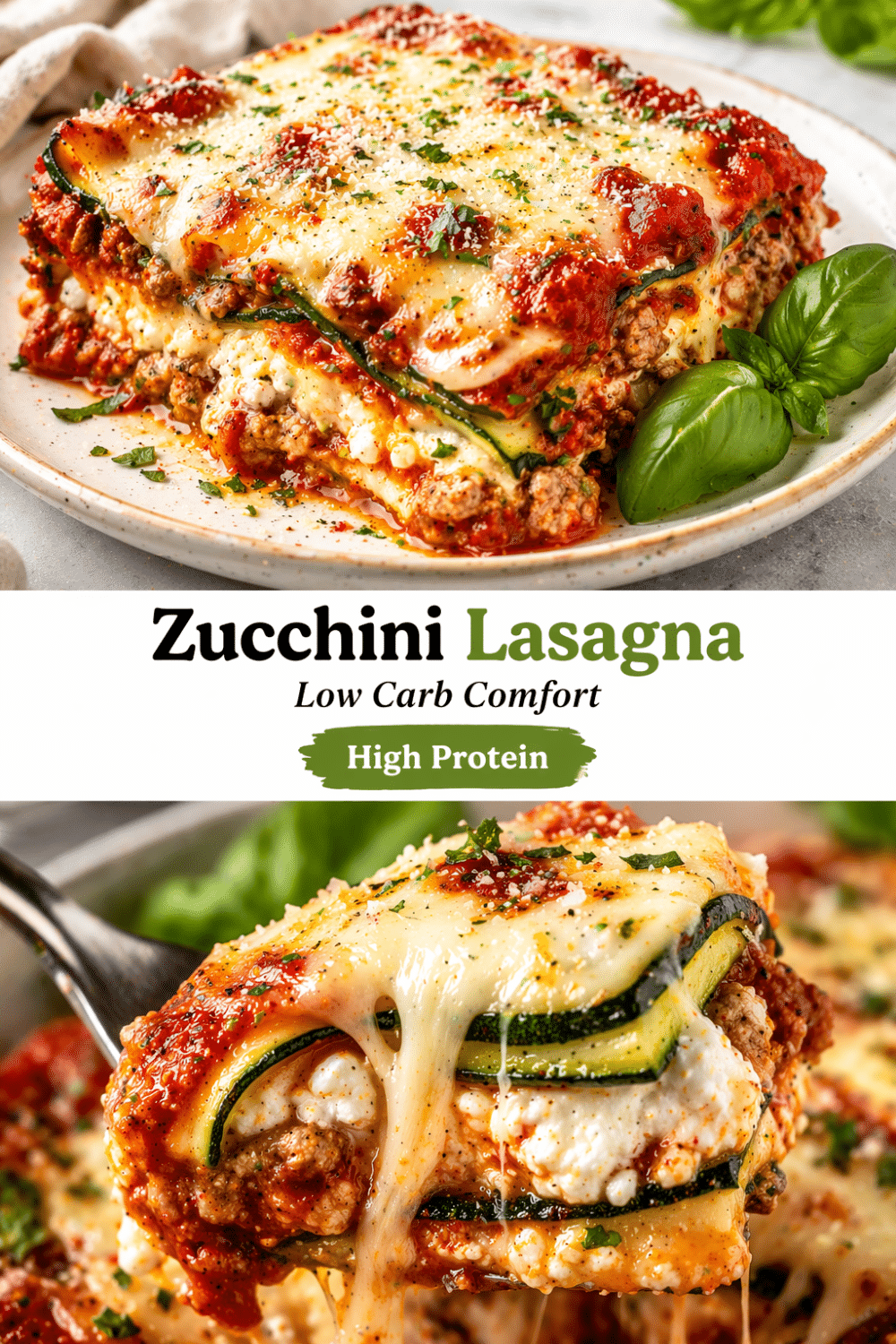High Protein Zucchini Lasagna: 50-Minute Easy Recipe